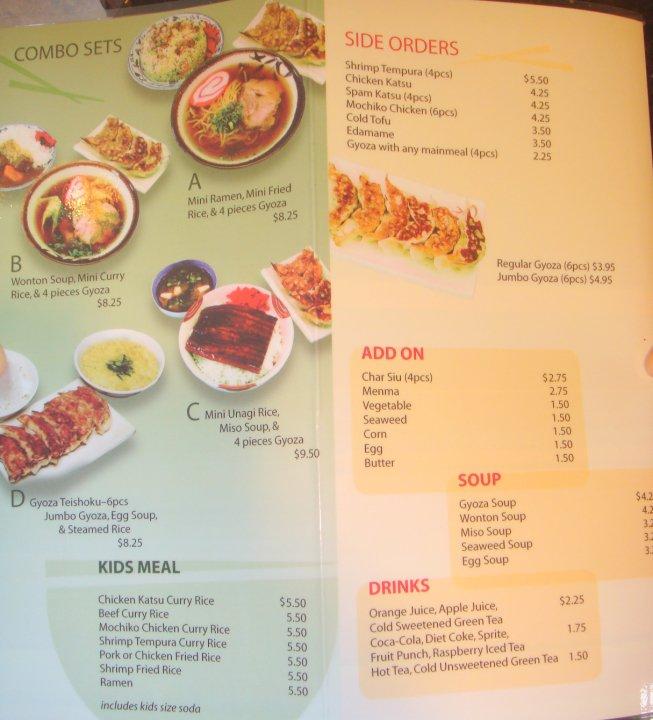 Menu at Ramen Ya Pearl City restaurant, Pearl City, Kuala St
