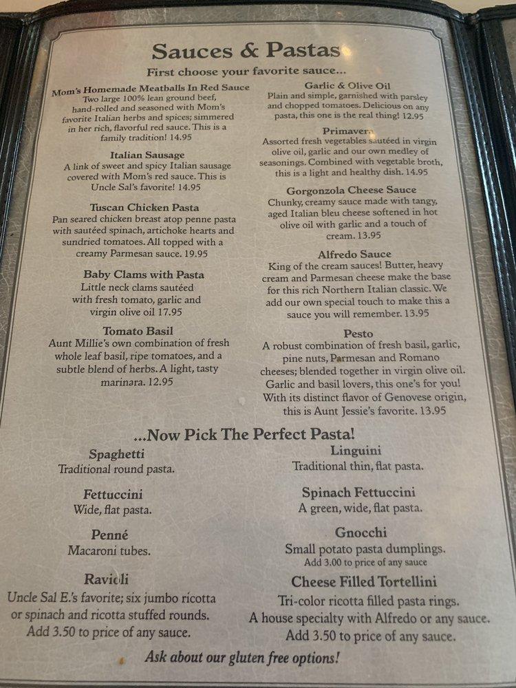 Menu at Ermilio's Italian Home Cooking restaurant, Eureka Springs