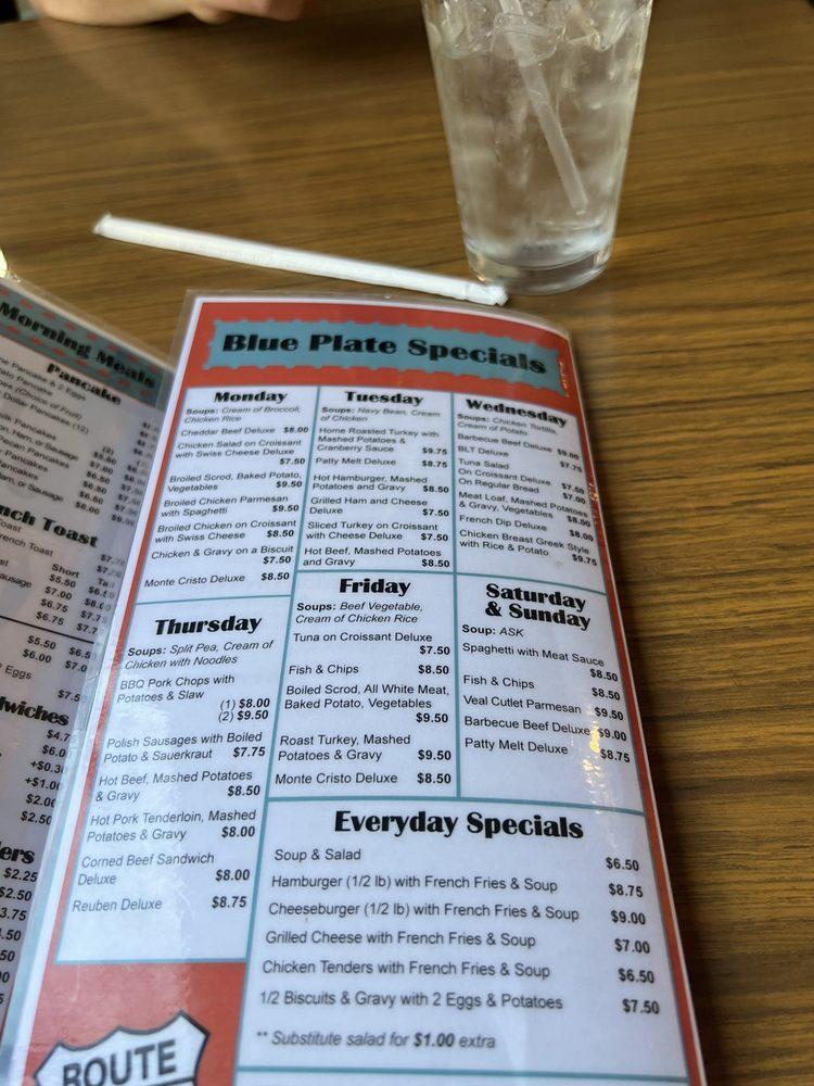 Menu at Joliet Route 66 Diner restaurant, Joliet