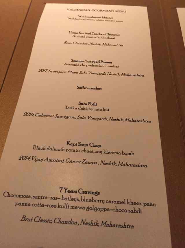Menu at Ziya Restaurant, Mumbai, The Oberoi