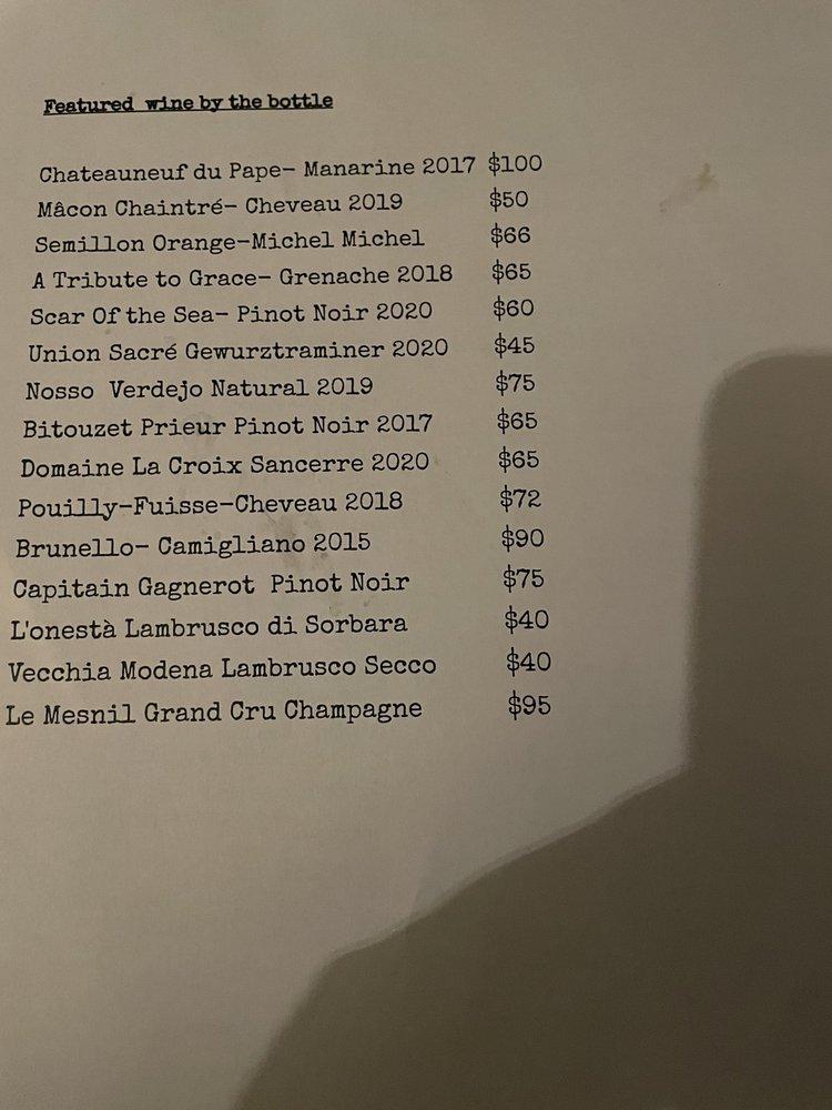 Menu at Restaurant Poco, Burlington
