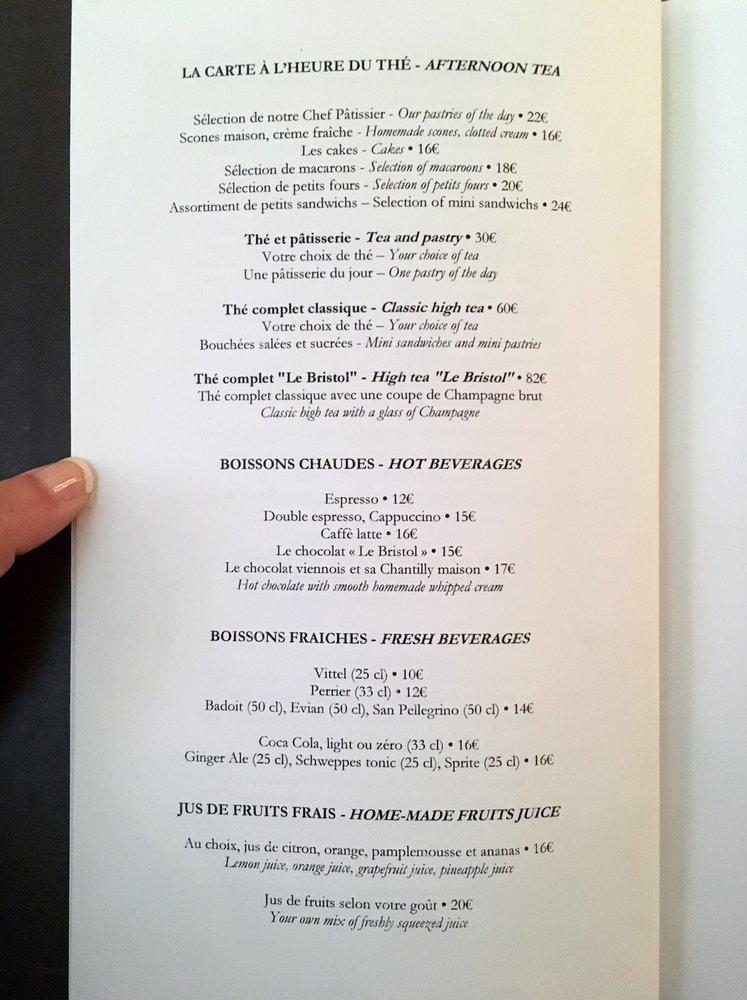 Menu au Café Antonia, Paris
