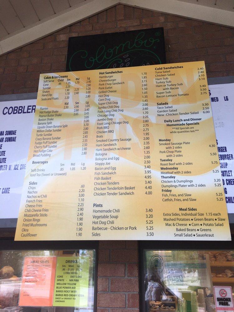Menu at Golden Twist fast food, Jeffersonville