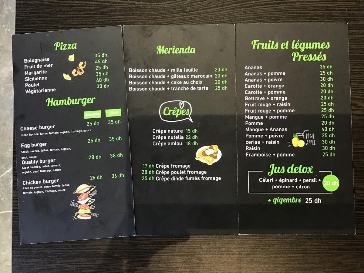 Menu at MAS Lecheria Fast Food, Tangier