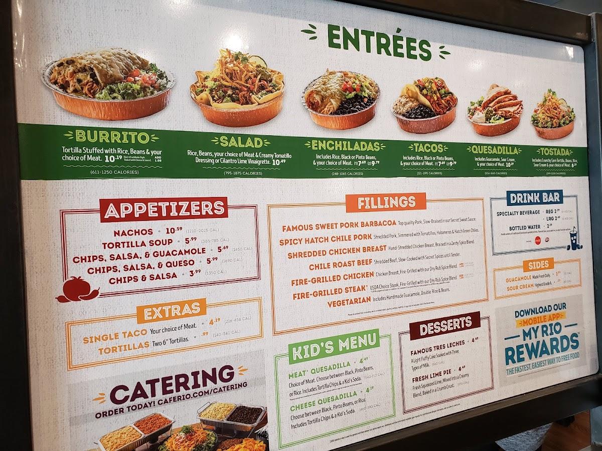 Menu at Cafe Rio Fresh Modern Mexican, San Dimas, W Gladstone St