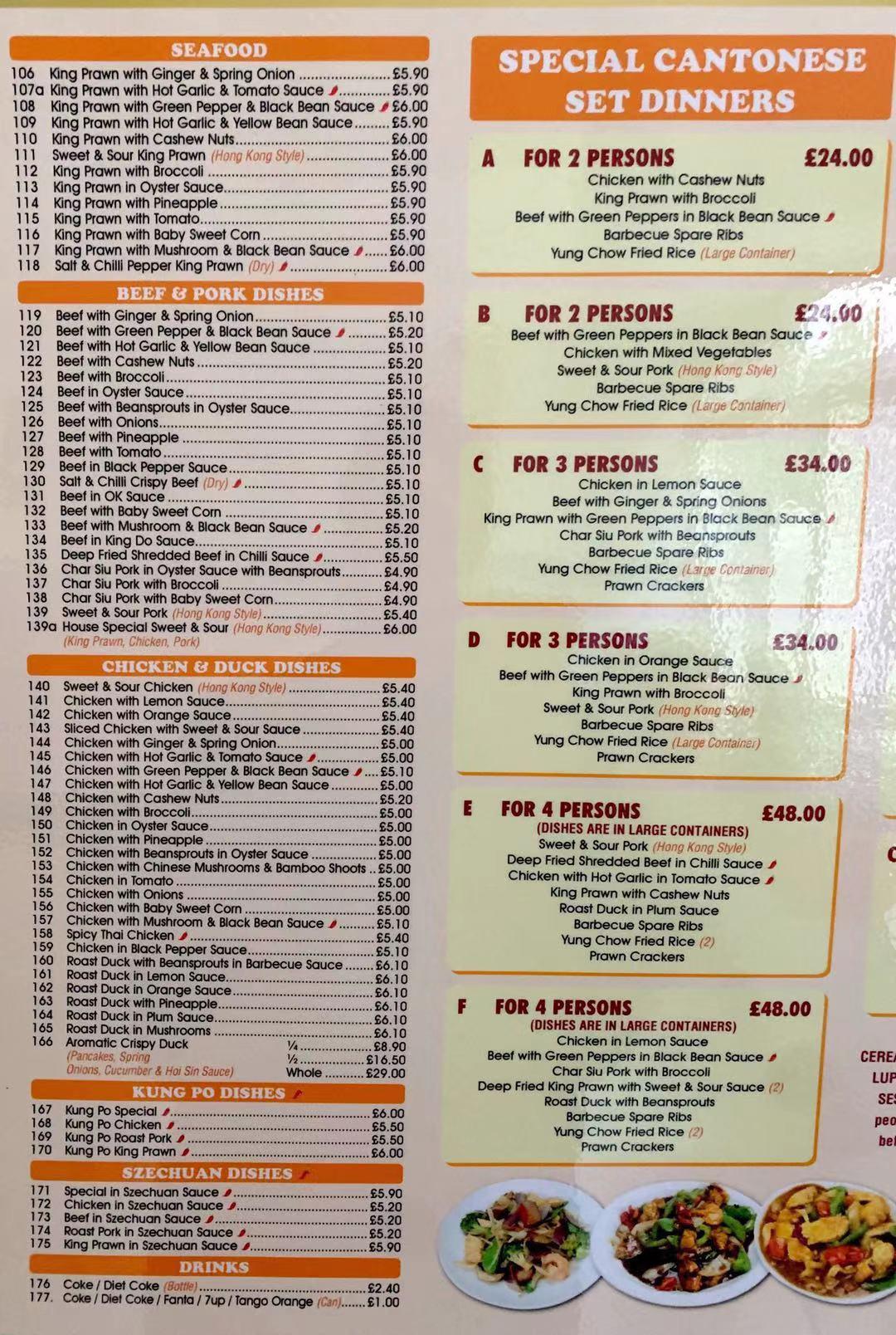 Menu at Lucky Days fast food, Retford