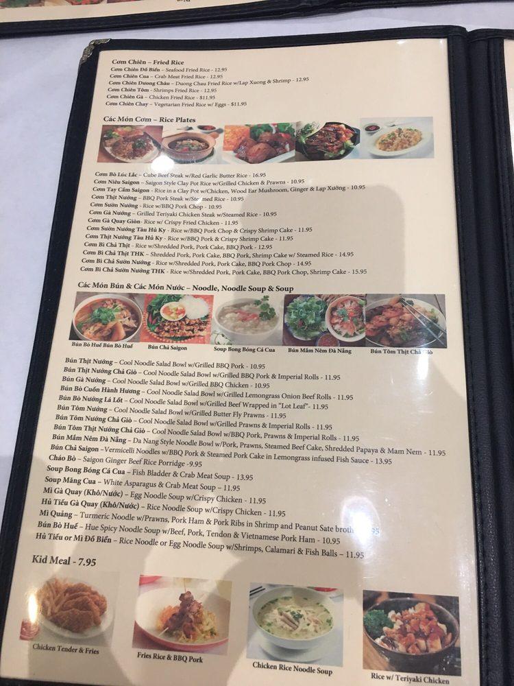 Menu at Saigon Kitchen restaurant, San Jose, Story Rd #1005