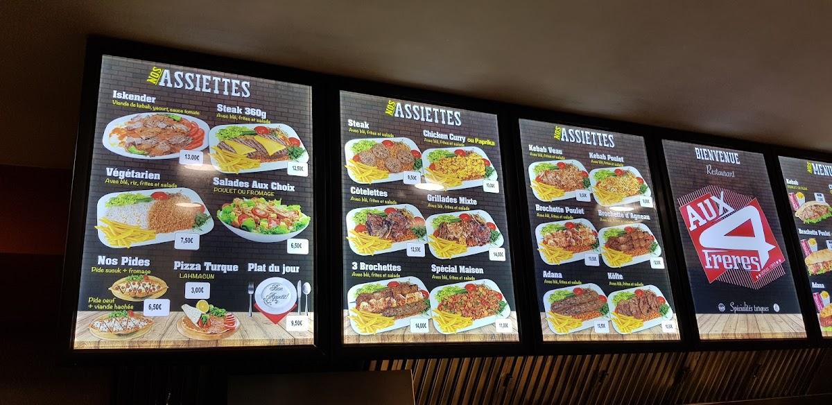 Menu au Aux 4 Freres restaurant, Bobigny