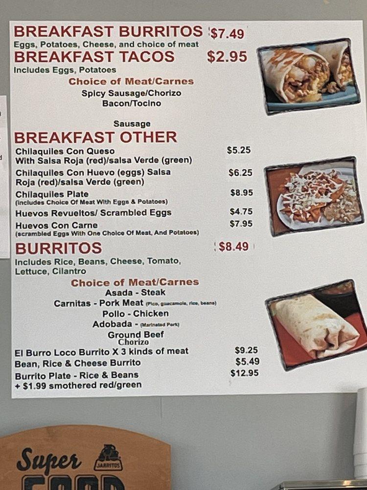 Menu at El Burro Loco Casper wy restaurant, Casper