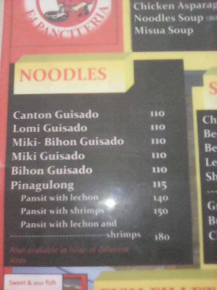 Menu at F4 Panciteria/9985789/San Mateo Rizal restaurant, San Mateo