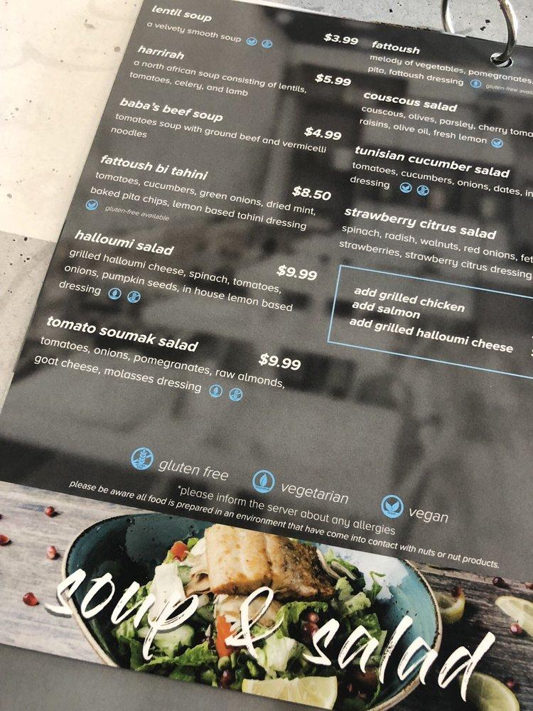 Menu at Souq Lebanese Grill restaurant, Windsor