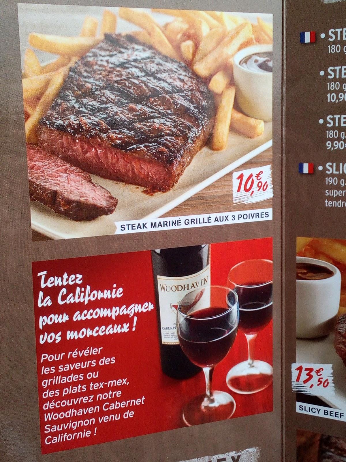 Menu at Buffalo Grill Beynost steakhouse, Beynost