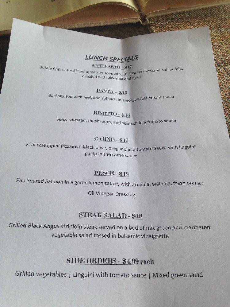 Menu at La Vecchia Restaurant Uptown, Toronto, Yonge St A
