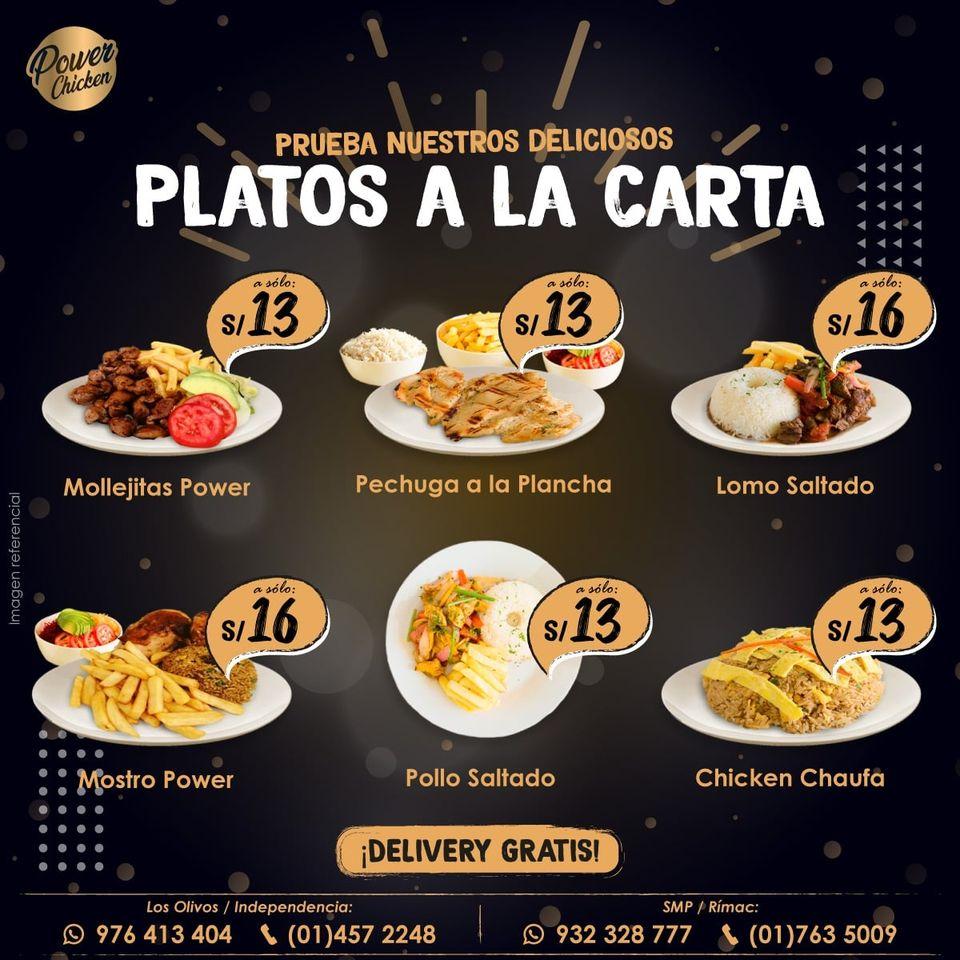 Menu at Power Chicken Oficial restaurant, Lima