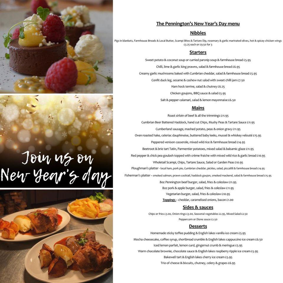 Menu at The Pennington Hotel pub & bar, Muncaster
