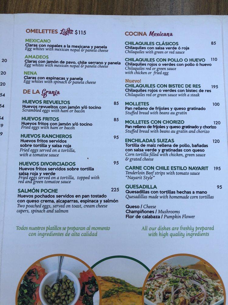 Menu at Amadeo's Bistro pub & bar, Puerto Vallarta