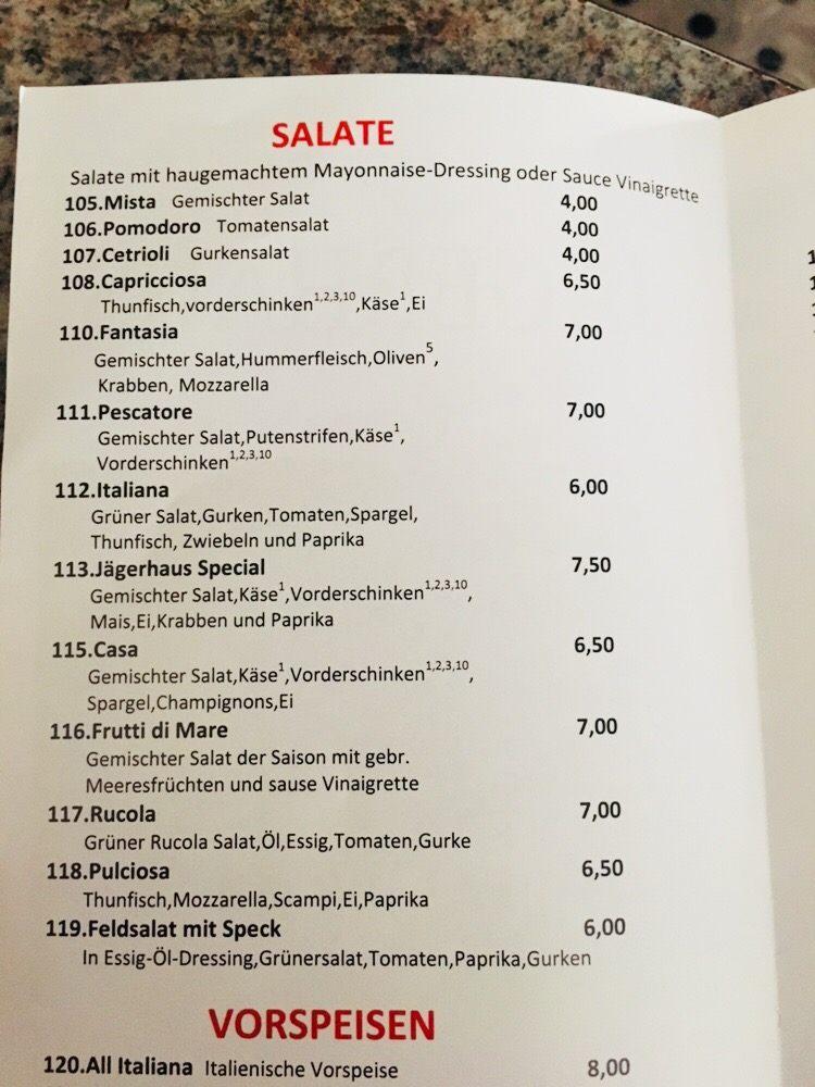 Speisekarte von Jägerhaus Restaurant, Arnsberg
