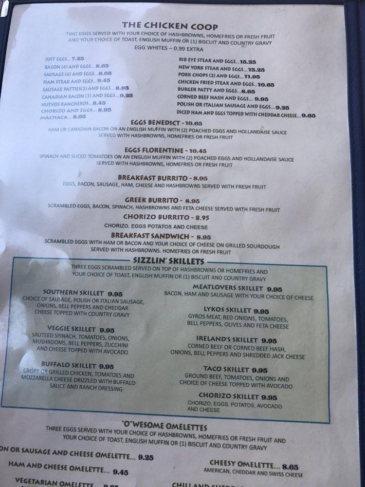 Menu at Main Street Cafe, Fallbrook