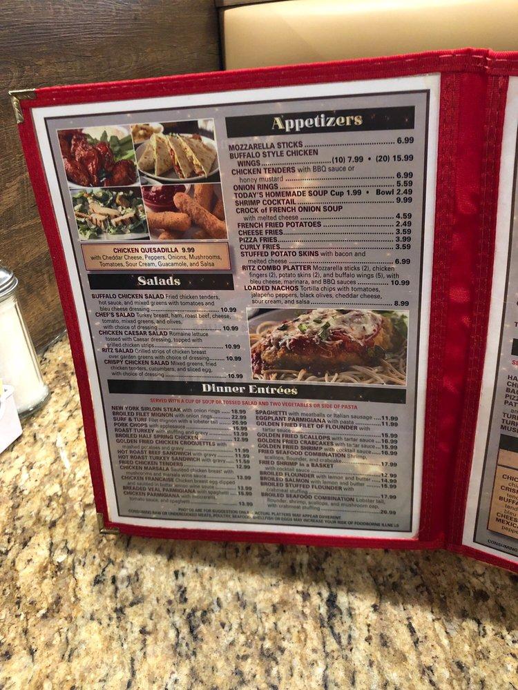 Menu at RITZ Diner restaurant, Philadelphia