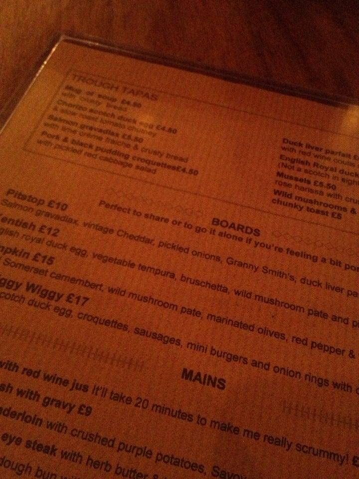 Menu at The Square Pig pub & bar, London