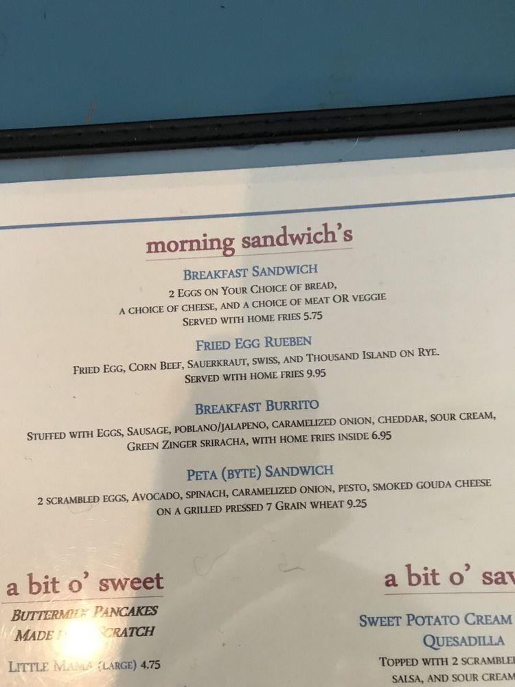 Menu at The State Cafe and Grill, Easton, 14-16 S 5th St