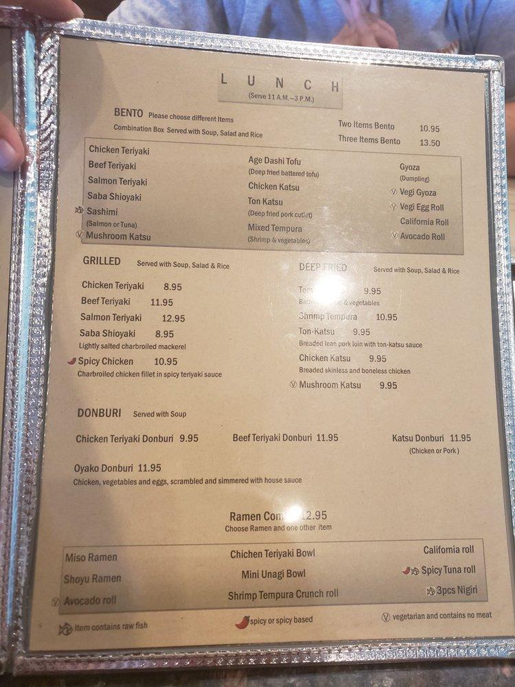Menu at Damo Sushi restaurant, Pleasant Hill