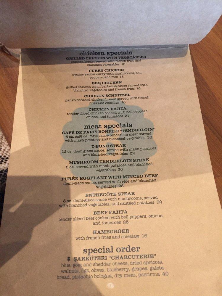 Menu at Barans Turkish Cuisine & BBQ, Toronto