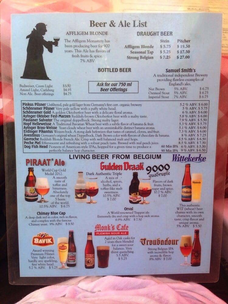 Menu at Dutch Garden Restaurant, Santa Barbara