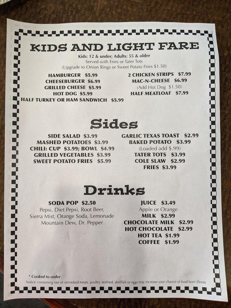 Menu at Ma and Pa's Family Diner restaurant, Yelm