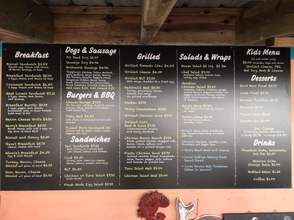 Menu at Not Just Franks Cafe, Mount Pleasant