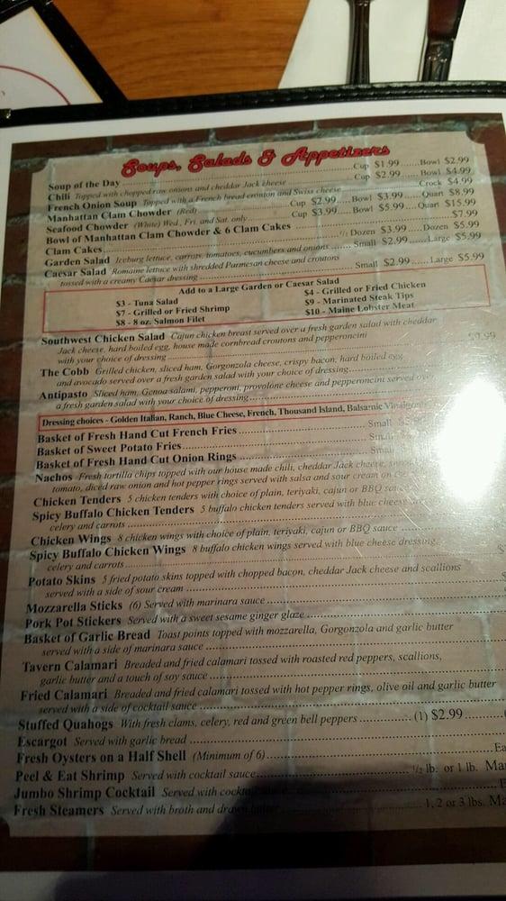 Menu at Lindy's Tavern pub & bar, North Smithfield
