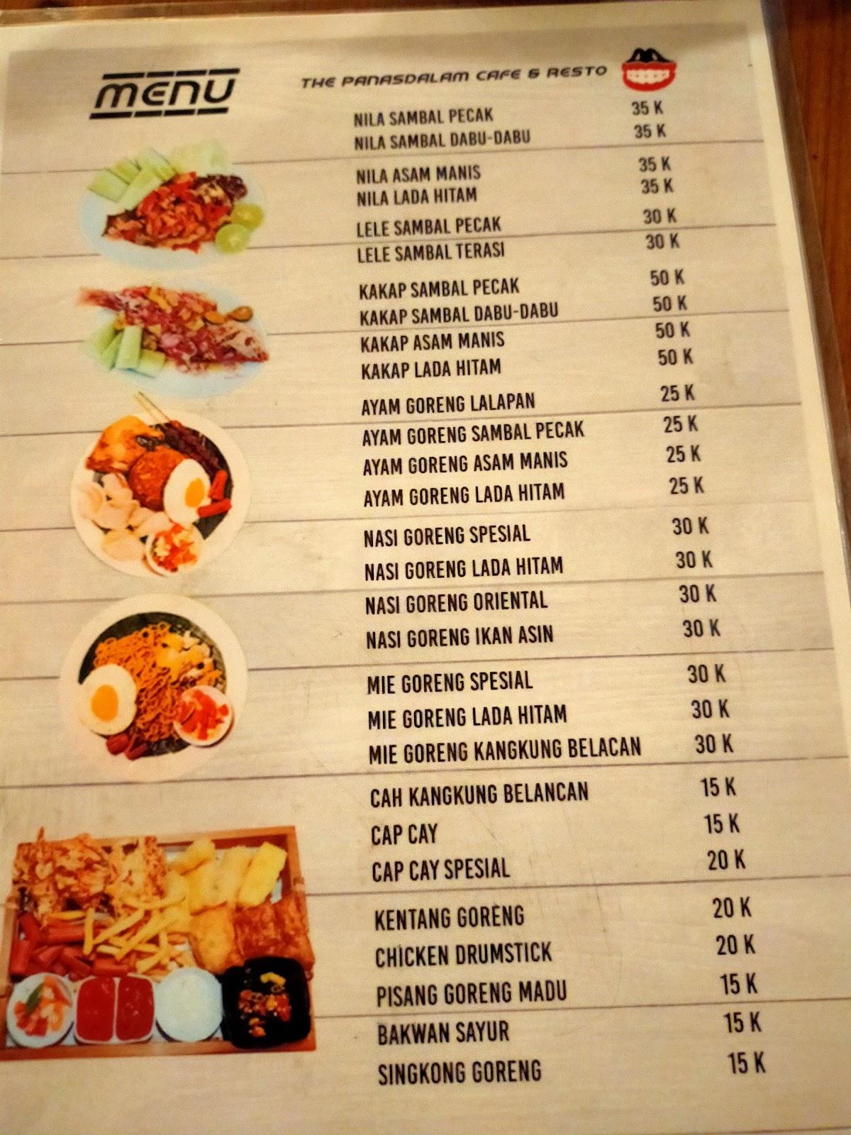 Menu at Rumah The Panas Dalam cafe, Banjarmasin