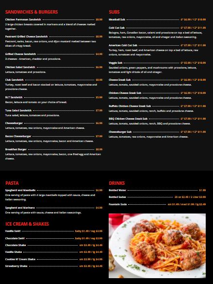 Menu at Gladiators Pizza and Deli pizzeria, Glenelg
