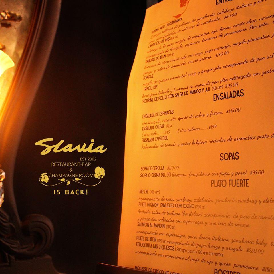 Menu at Slavia Bistro Bar, Merida, Calle 29 x 58