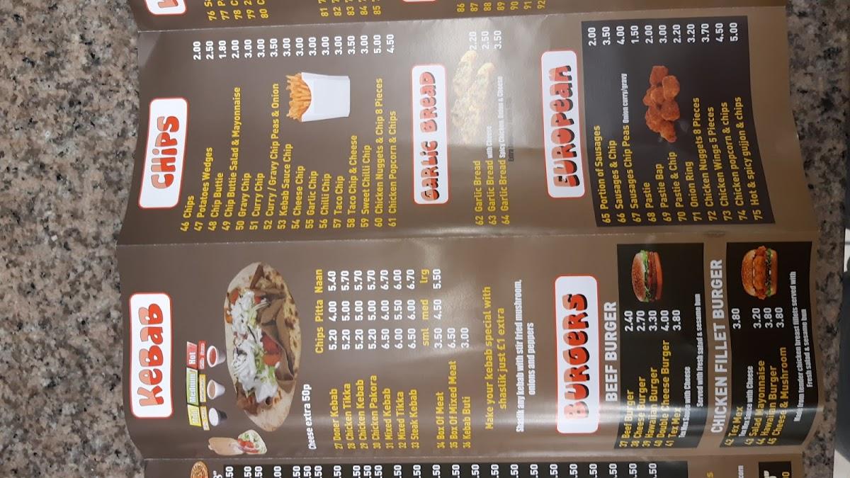 Menu at Spice House Lurgan fast food, Lurgan