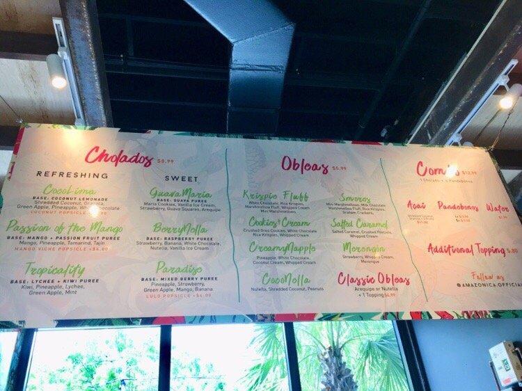 Carta del pub y bar Amazonica, Miami, NE 2nd Ave