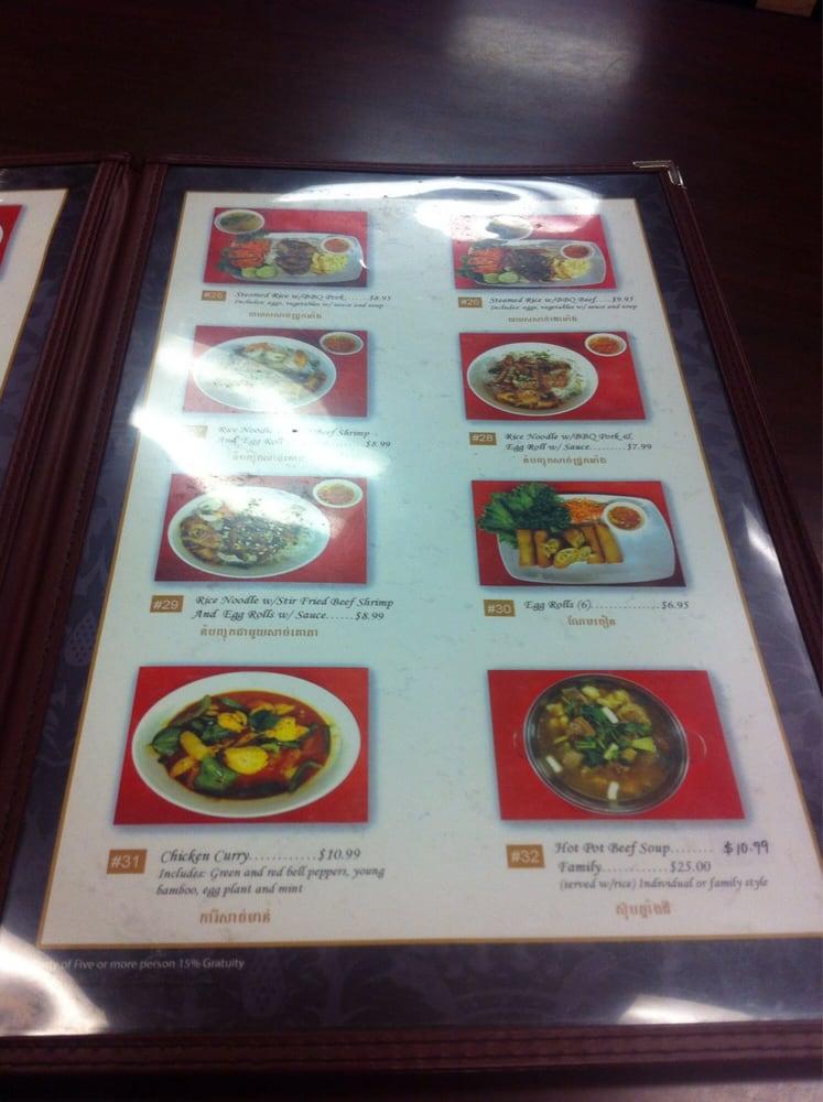 Menu at Angkor Restaurant, Fresno, E Olive Ave