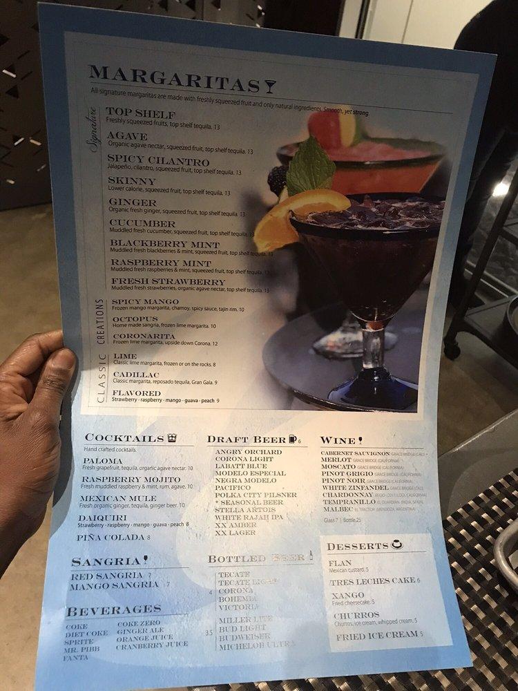 Menu at Blue Habanero - Street Tacos & Tequila pub & bar, Cleveland