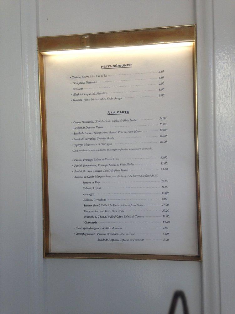 Menu at HOLIDAY CAFÉ, Paris