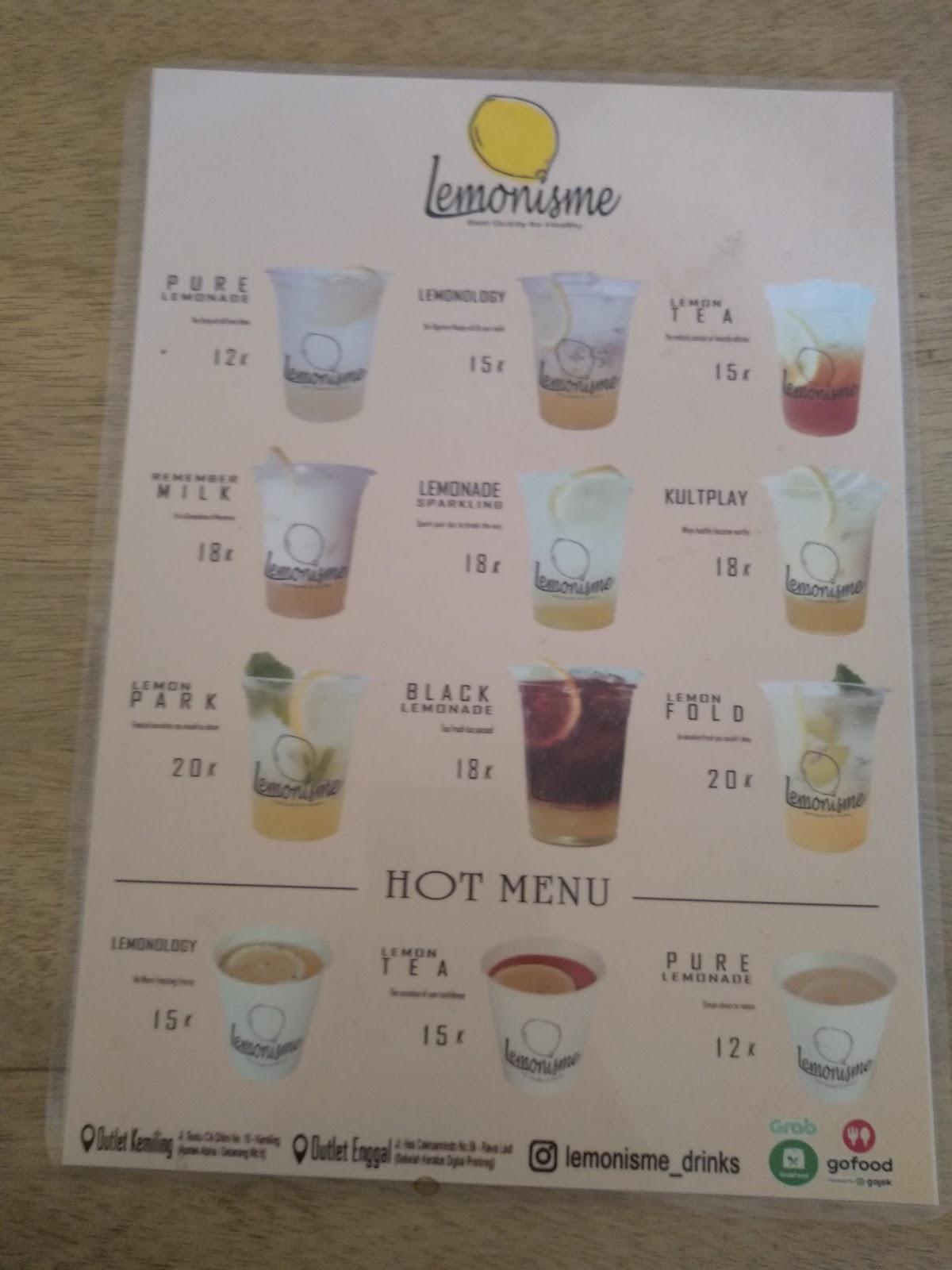 Menu at Lemonisme Drinks Enggal pub & bar, Bandar Lampung