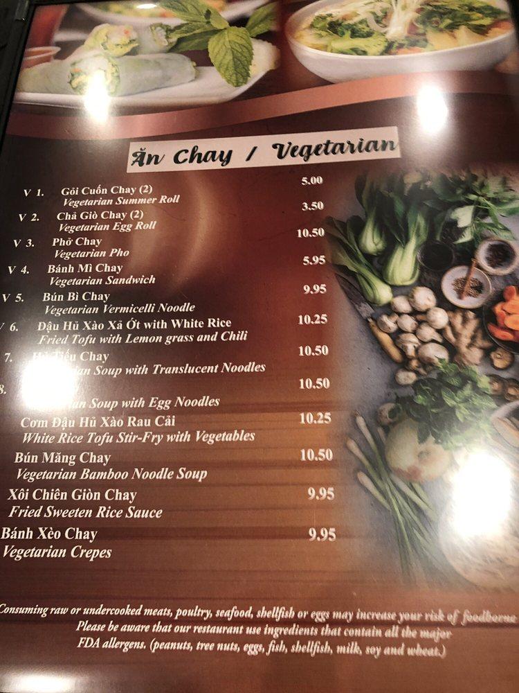 Menu at Pho One Vietnamese Restaurant, Metuchen