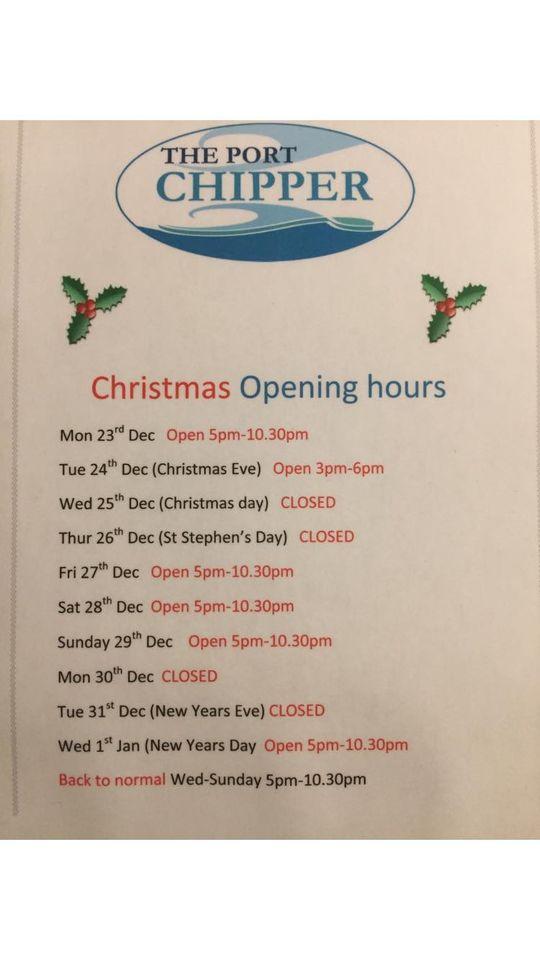 Carta del restaurante The Port Chipper, Newport