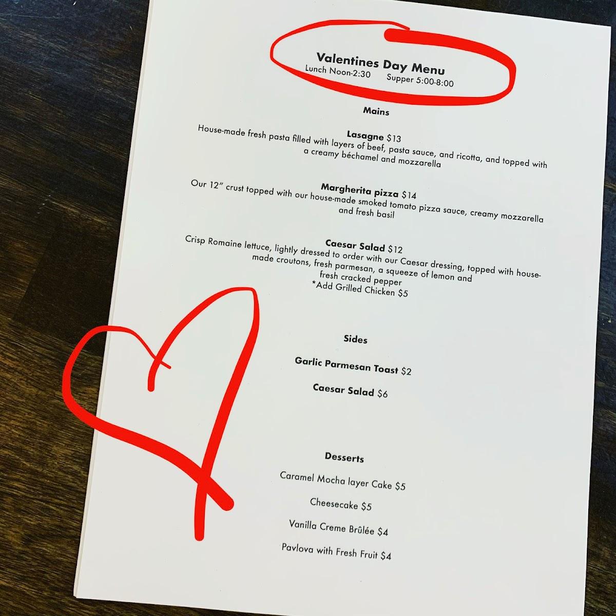 Menu at Bison General cafe, MacGregor