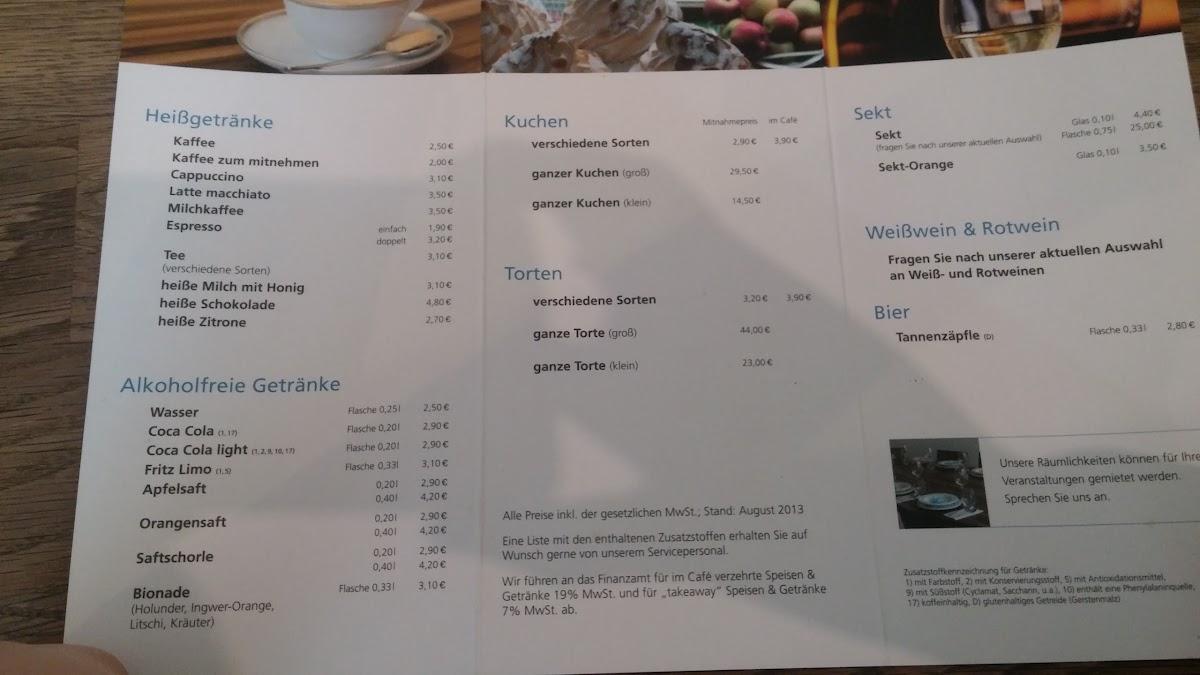 Speisekarte von Blum cafe, Mannheim