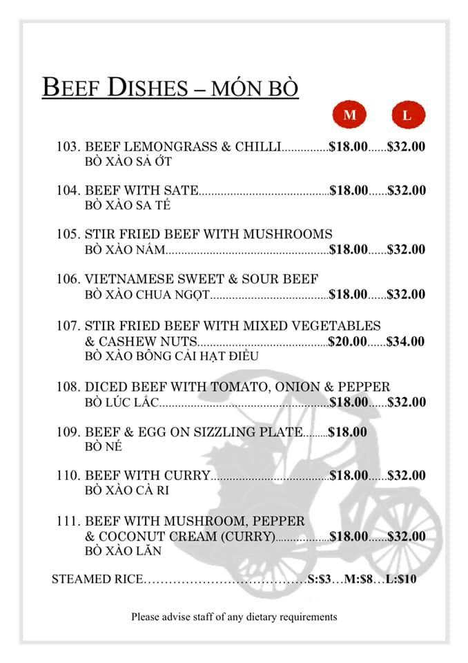 Menu at 5 Star restaurant, Christchurch, 250 Clyde Rd