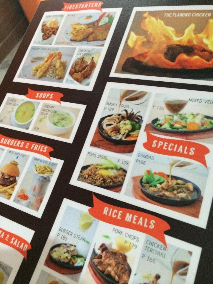 Menu at Just Sizzlin' Resto restaurant, Tagbilaran City