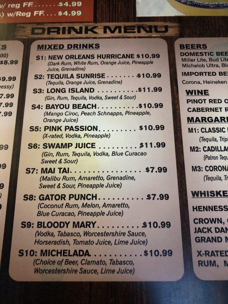 Menu at Red Claws Crab Shack pub & bar, Dallas