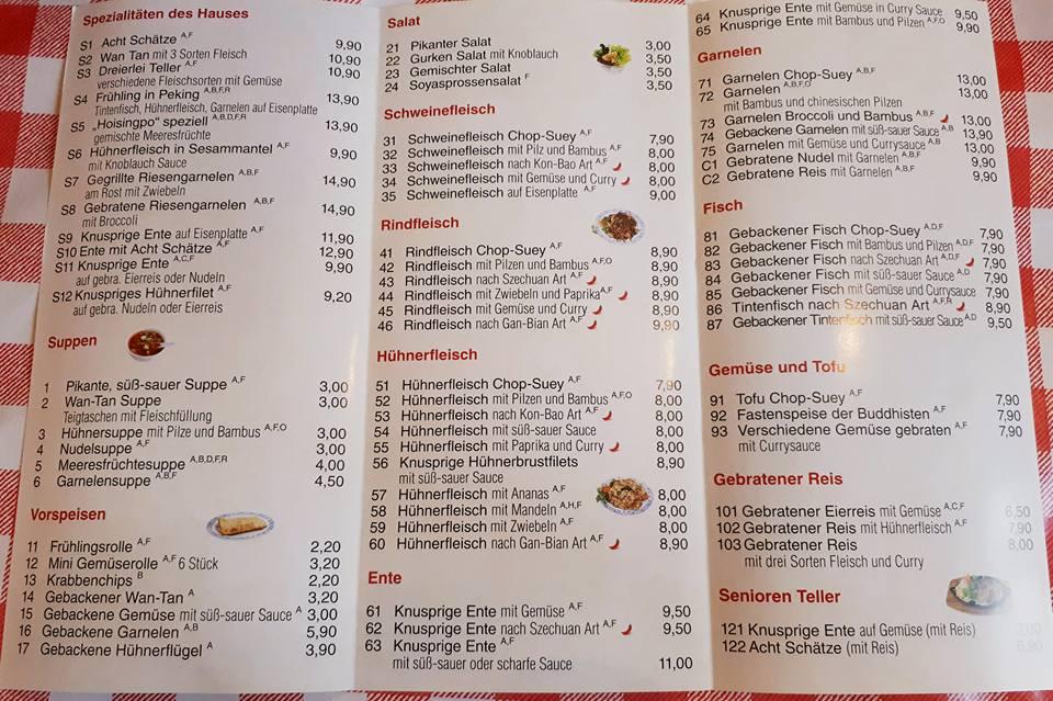 Menu at XU restaurant, Bruck an der Mur
