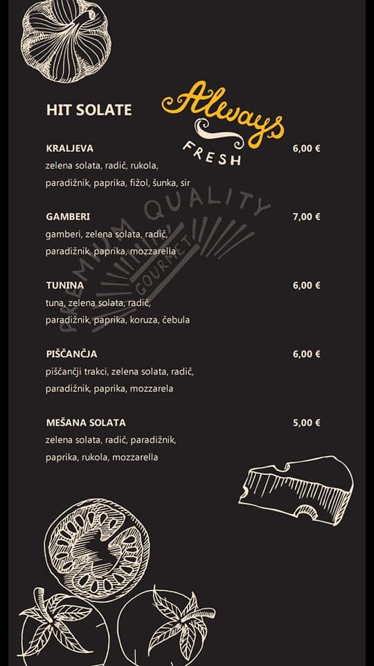 Menu da Pizza & Burger house - HIT pub & bar, Ivančna Gorica