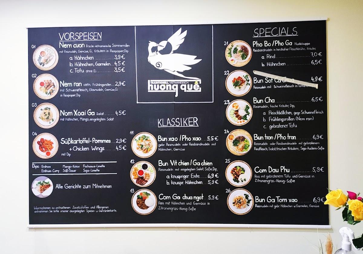 Speisekarte von Huong Que restaurant, Mühlhausen/Thüringen